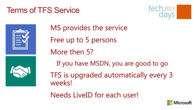 Deep Dive Modern Apps Lifecycle with Visual Studio 2012: TFS in the ...