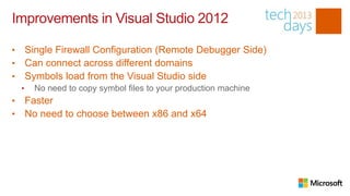 Diagnosing issues in your ASP.NET applications in production with Visual Studio 2012 | PPT