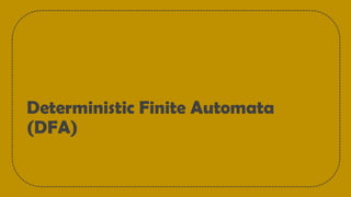 Deterministic Finite Automata (DFA) Lecture | PDF