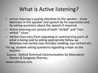 Active and Passive Listening- Presentation | PPTX