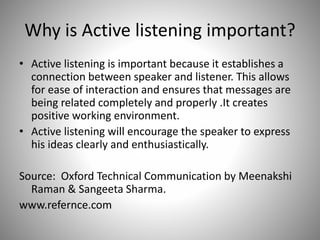 Active and Passive Listening- Presentation | PPTX