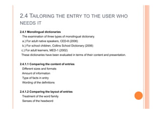 dictionary types and dictionary users | PDF