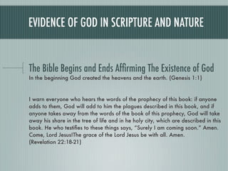 The Doctrine of God: God's Existence | PDF