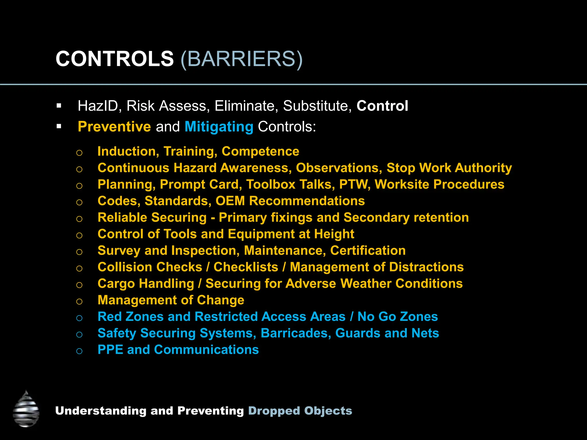 02 DROPS Awareness - CONTROLS Dropped objects | PPTX