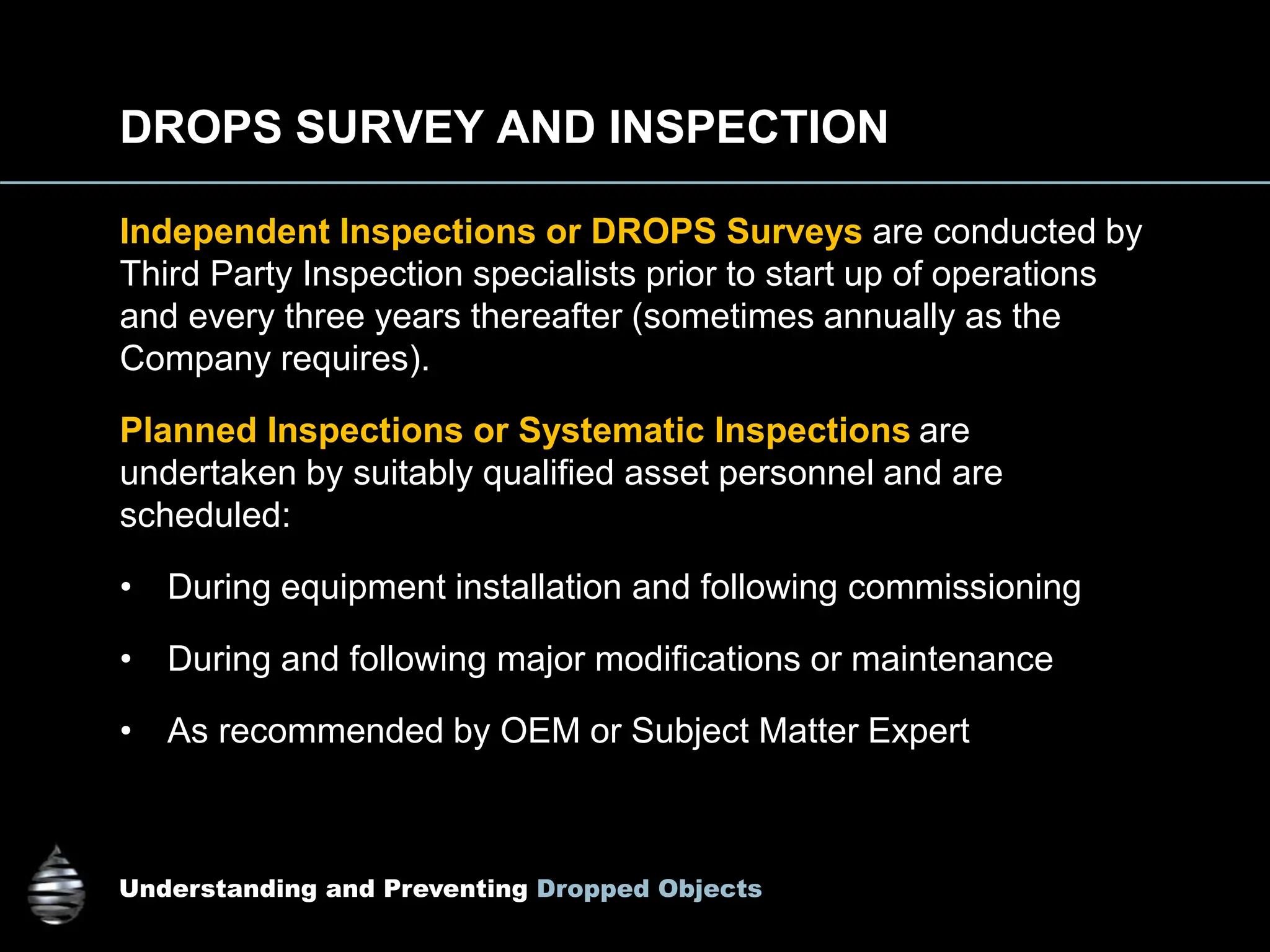 02 DROPS Awareness - CONTROLS Dropped objects | PPTX