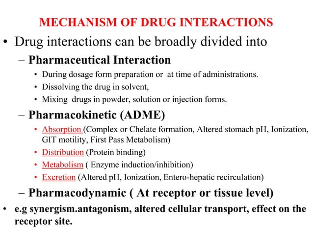 02 Drug interactions in pharmacology.ppt | Digestive Disorders ...