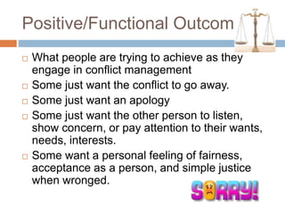 02 dysfunctional vs. functional conflict communication (c&a) | PPTX