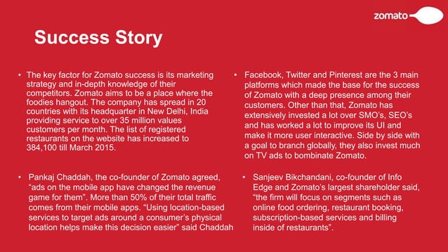 Zomato Case Study-DM | PPTX | Social Networking | Internet