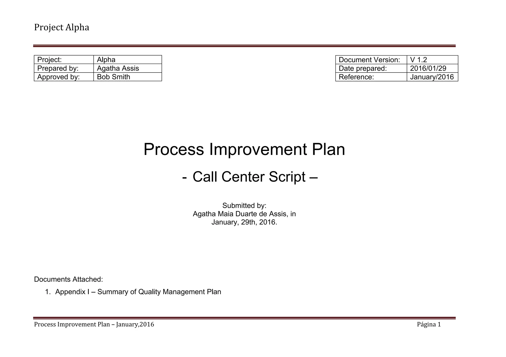 Alpha Case Study - Process Improvement Plan_Sample | PDF