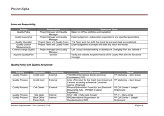 Alpha Case Study - Process Improvement Plan_Sample | PDF