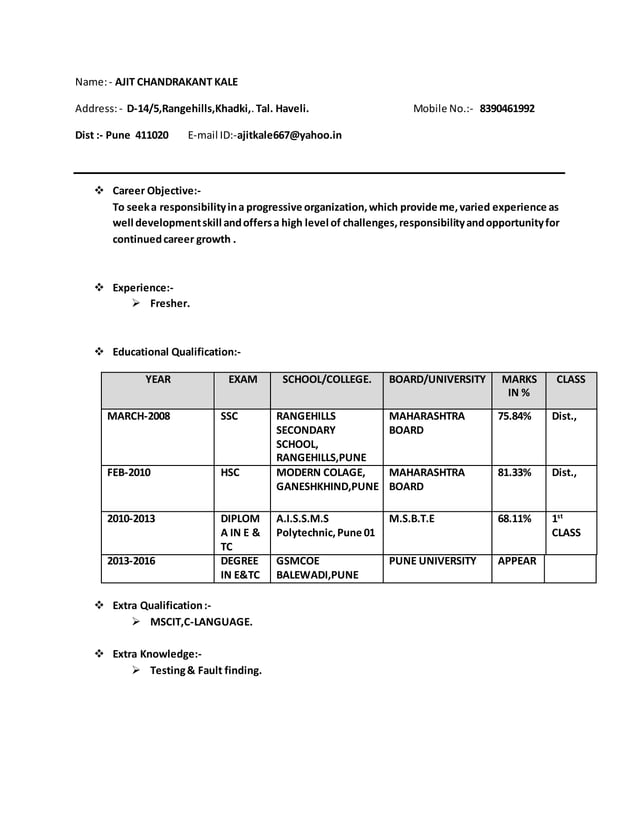 ajit resume | PDF