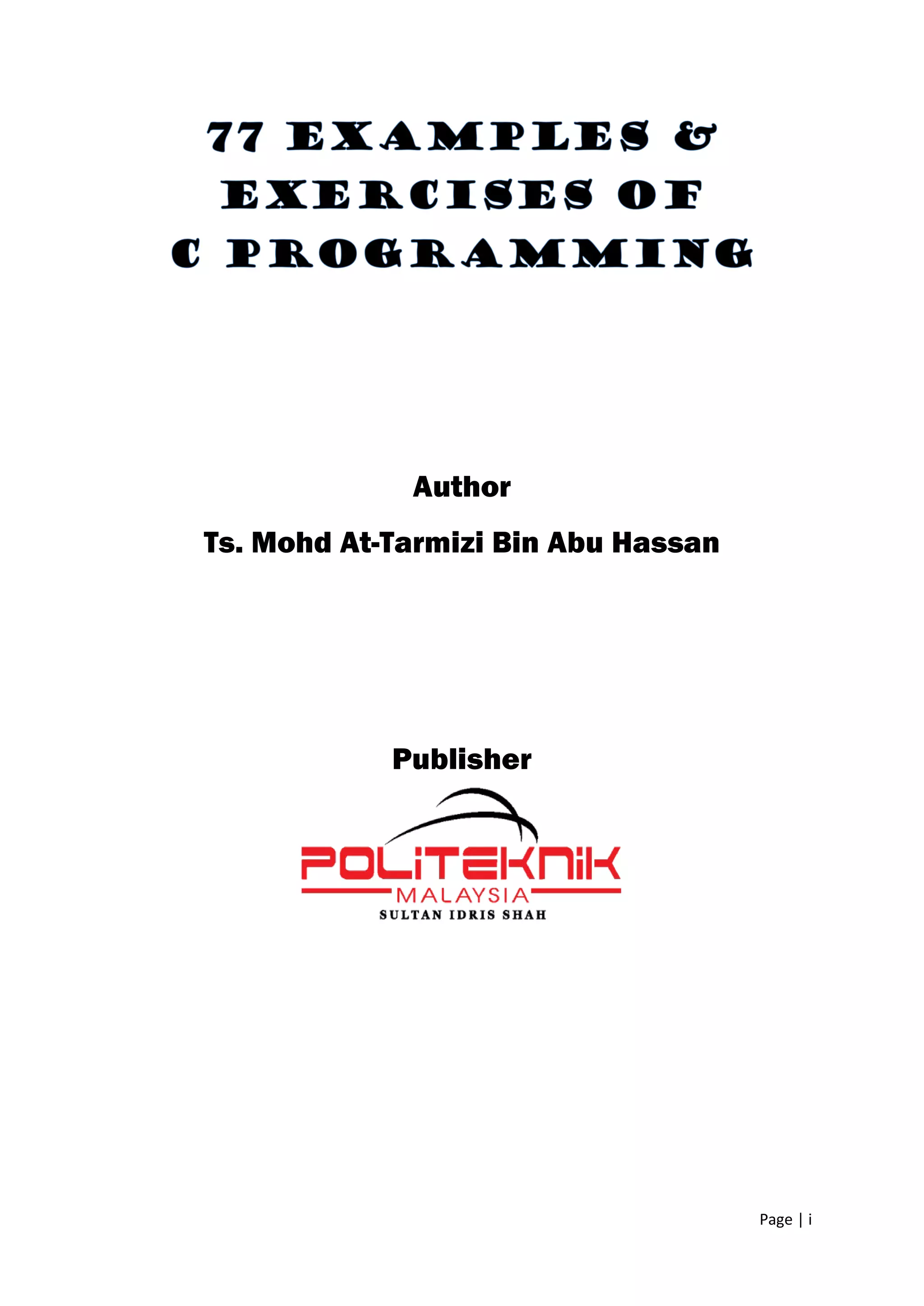 02 Ebook 77 Examples And Exercises Of C Programmingpdf