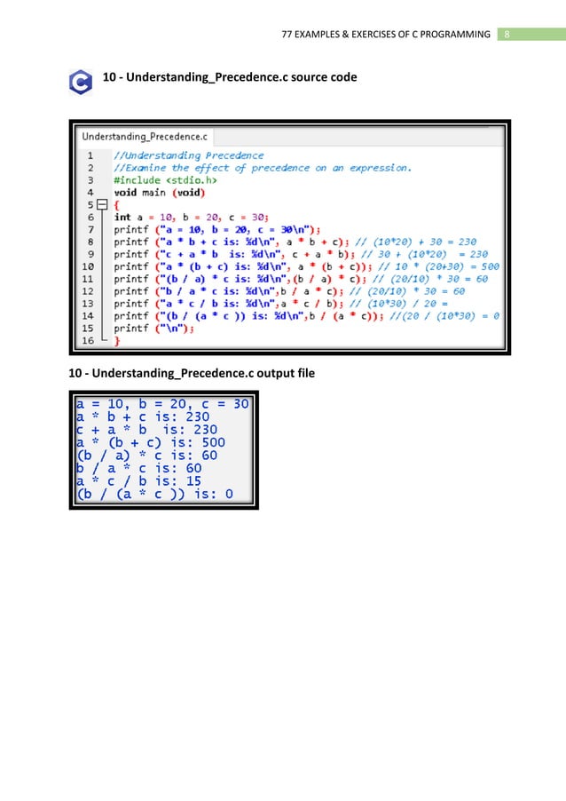 02 Ebook 77 Examples and Exercises of C Programming.pdf | Programming ...