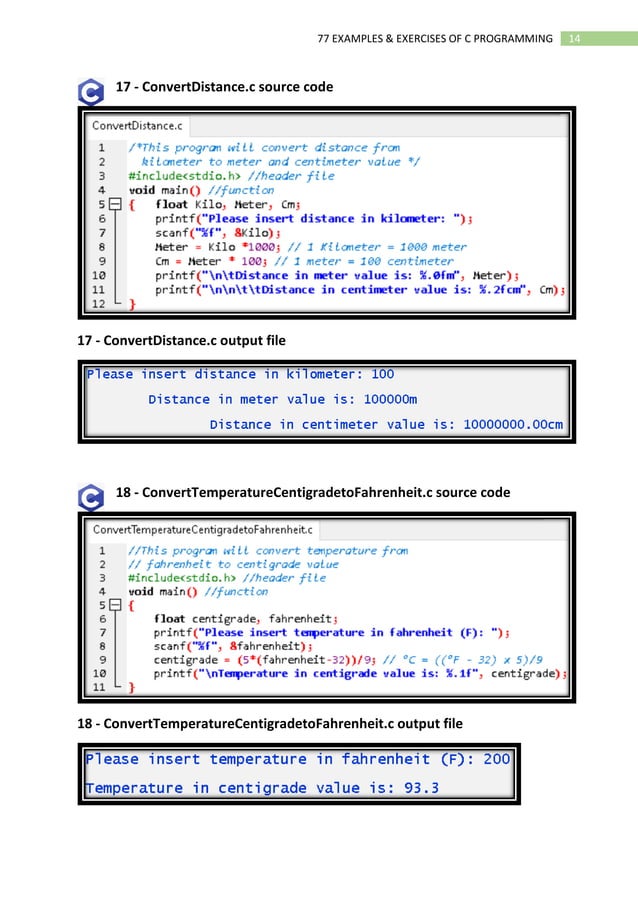 02 Ebook 77 Examples and Exercises of C Programming.pdf | Programming ...