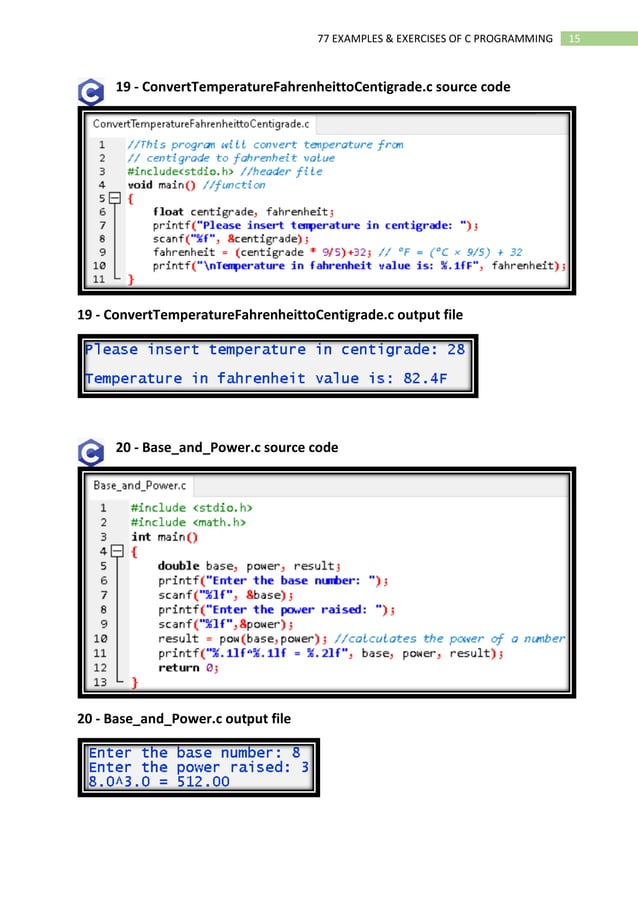 02 Ebook 77 Examples and Exercises of C Programming.pdf | Programming ...
