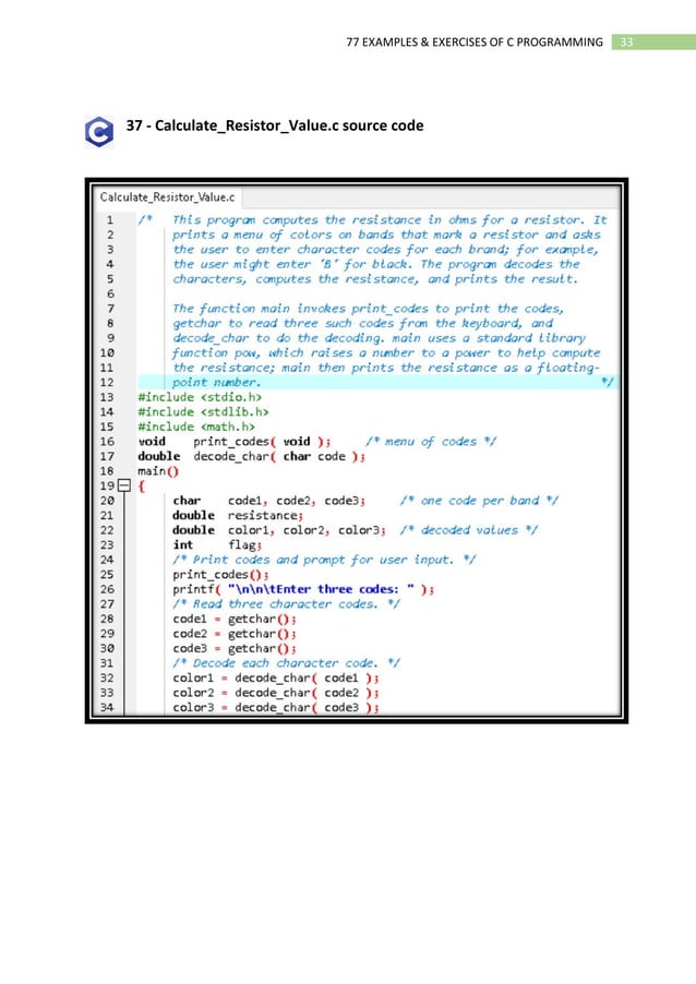 02 Ebook 77 Examples and Exercises of C Programming.pdf | Programming ...