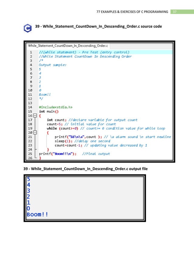 02 Ebook 77 Examples and Exercises of C Programming.pdf | Programming ...