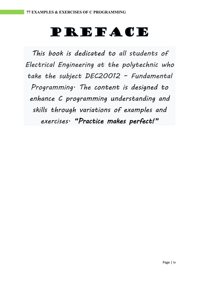 02 Ebook 77 Examples and Exercises of C Programming.pdf | Programming ...