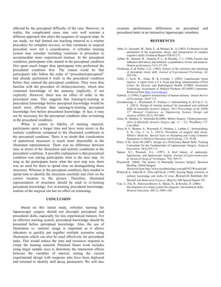 Supporting Procedural and Perceptual Learning in Laparoscopic Surgery | PDF