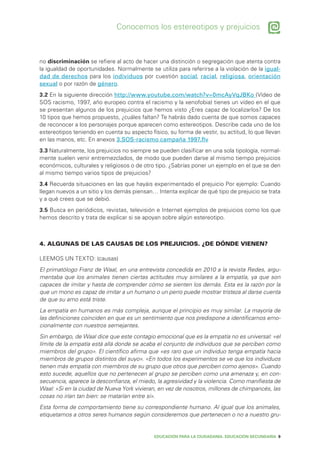 Prejuicios y estereotipos. Unidad Didáctica | PDF