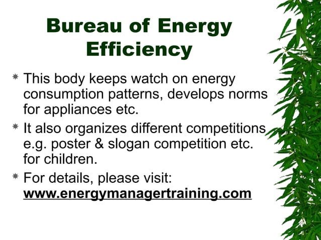 Energy Conservation Renewable energy limitation | PPT