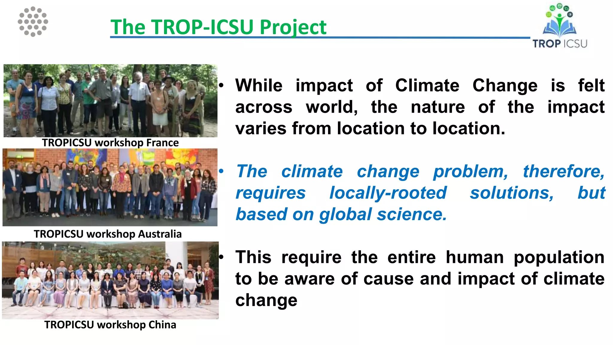 Climate Change Education Across the Curriculum - Across the Globe | PPT