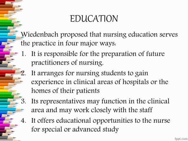 Ernestine Wiedenbach's The Helping Art of Clinical Nursing | PPTX ...