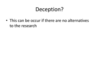 Research Methods: Ethics I (Human Research) | PPTX