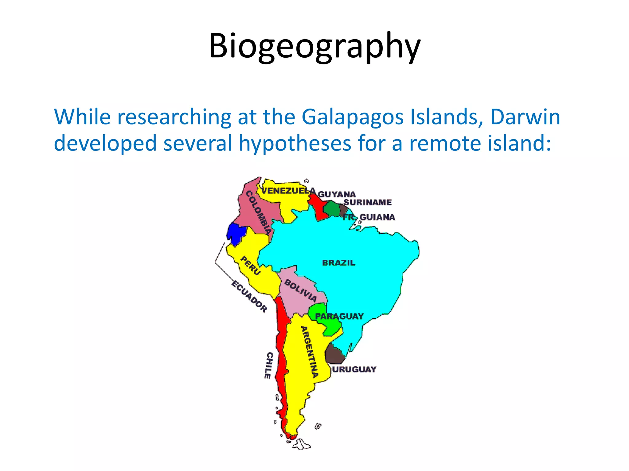 02 evidence of evolution biogeography | PPTX