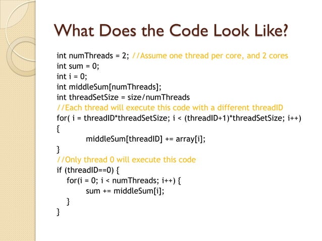 Example : parallelize a simple problem | PPT