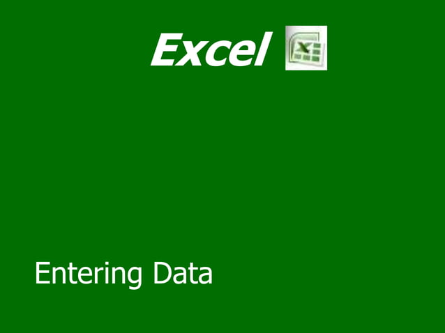 02 Excel entering data | PPTX