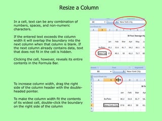 02 Excel entering data | PPTX