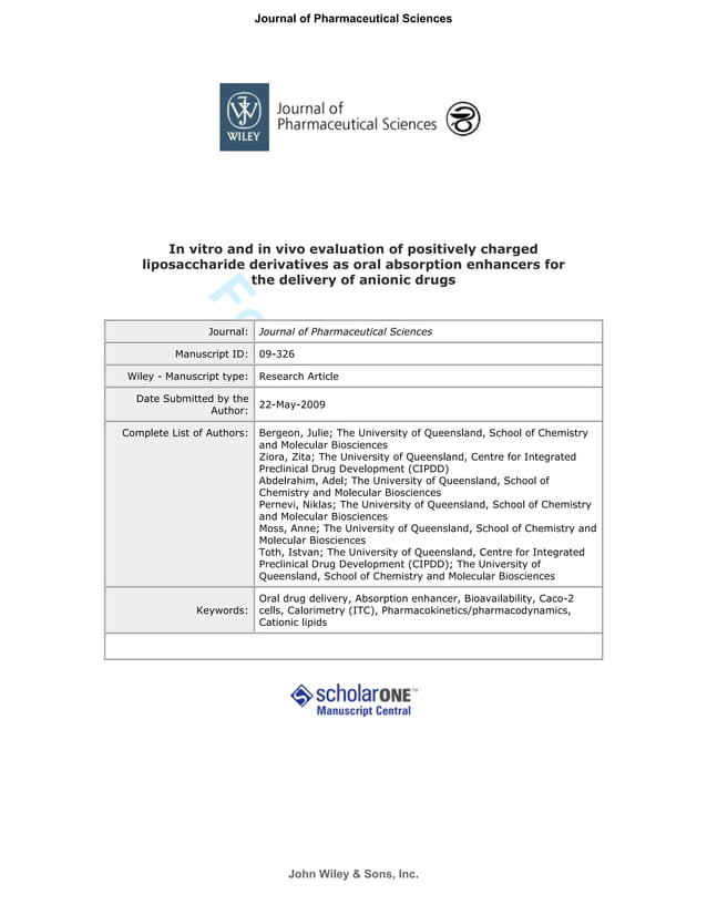 In vitro and in vivo evaluation of positively charged liposaccharide ...