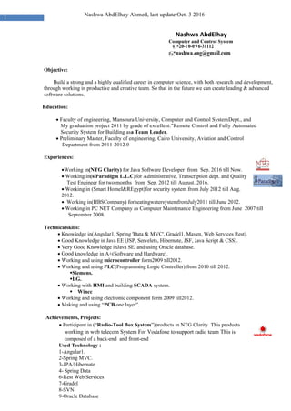 CV of Nashwa Ahmed | PDF