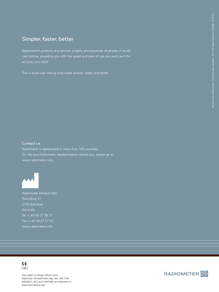 AQT Radiometer blood gas analysis device | PDF