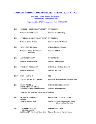 CV -Update January 2016 | PDF