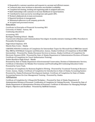 ROSENA SALAZAR Resume 4 | PDF