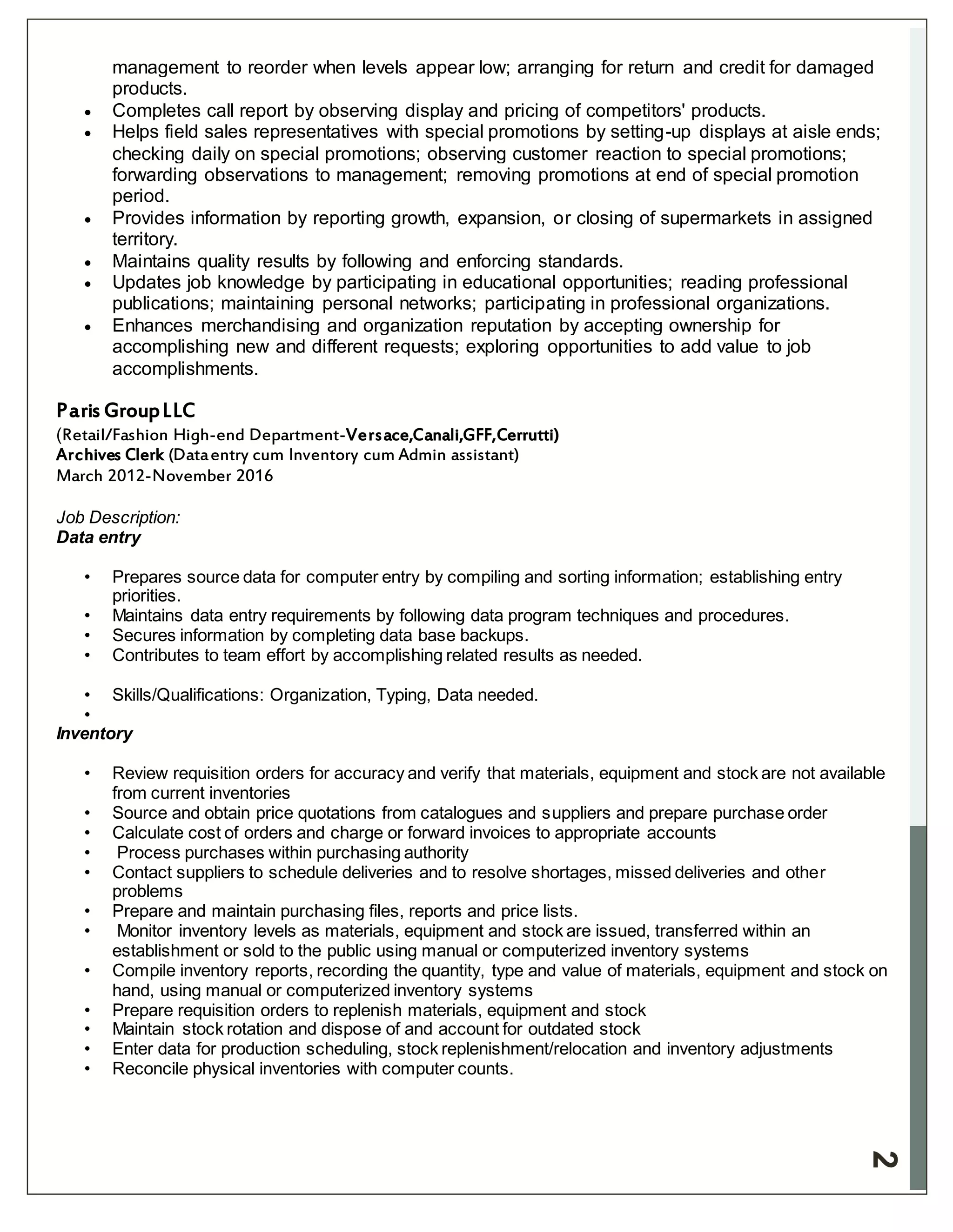 MARY- CV | DOCX | Resume Writing and Advice | Job Search