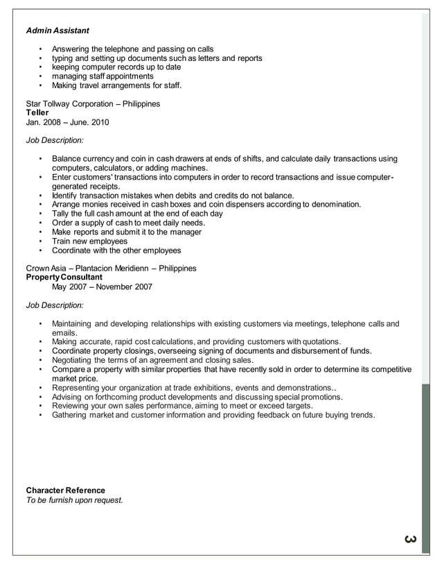 MARY- CV | DOCX | Resume Writing and Advice | Job Search