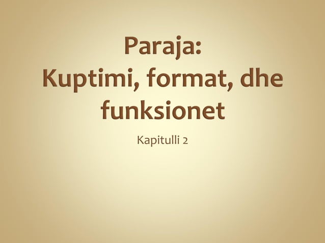02 financa, paraja - kuptimi, format, dhe funksionet | PPT