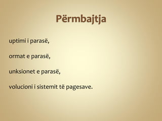 02 financa, paraja - kuptimi, format, dhe funksionet | PPT