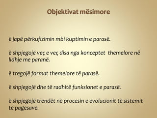 02 financa, paraja - kuptimi, format, dhe funksionet | PPT