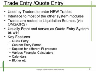 Fixed Income Trading and Platform Architecture | PPT
