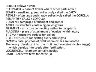 flower kinds, structure and pollination. | PPTX