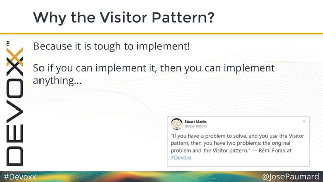 Designing functional and fluent API: example of the Visitor Pattern | PPT