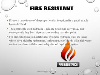 Hydraulic Fluids and Properties | PDF