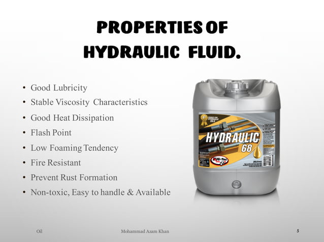 Hydraulic Fluids and Properties | PDF | Chemistry | Science
