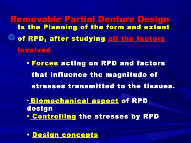 1. forces acting on rpd | PPT
