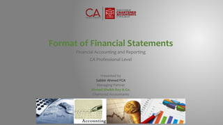 Financial Accounting & Reporting Chapter 2 Format of Financial ...