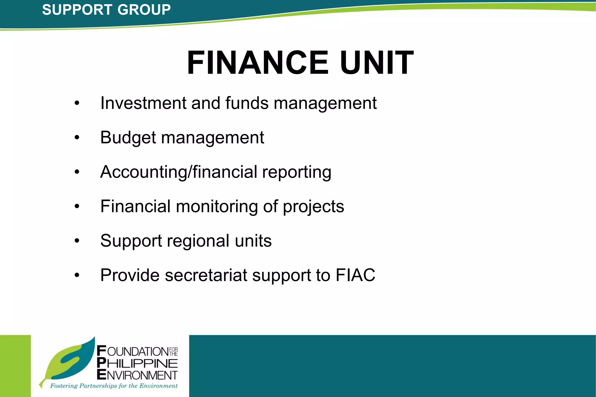 2nd VRU RAC Meeting: FPE Organizational Structure and Mandates | PPT